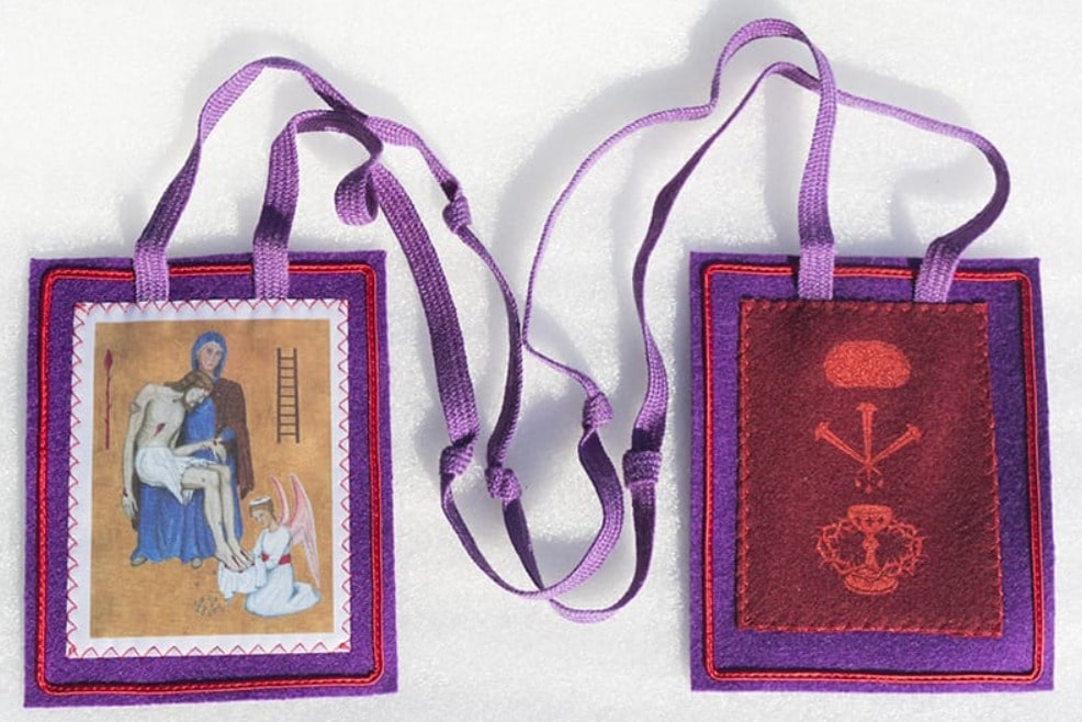 Purple Scapular - Third Class Relic – Precious Blood Catholic