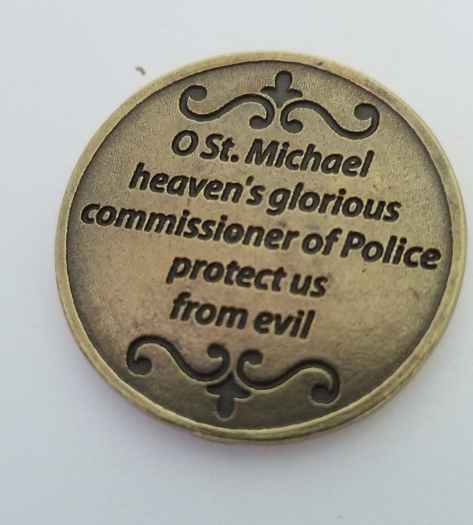 Saint Michael Protect Our Police Token Coin – Precious Blood Catholic